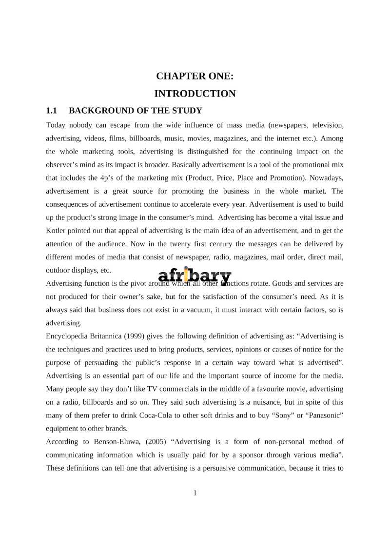 The influence of television advert on the buying habits of consumers of ...