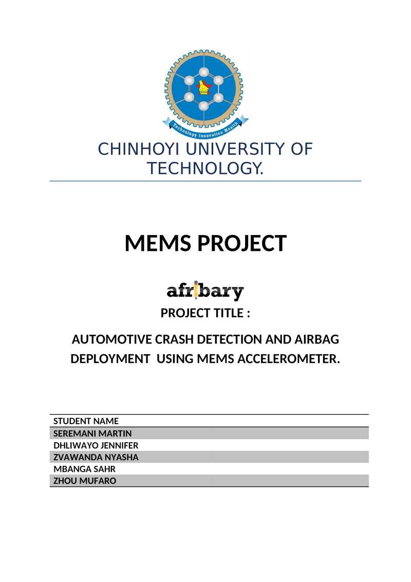 Automotive crash detection and airbag deployment using MEMS ...