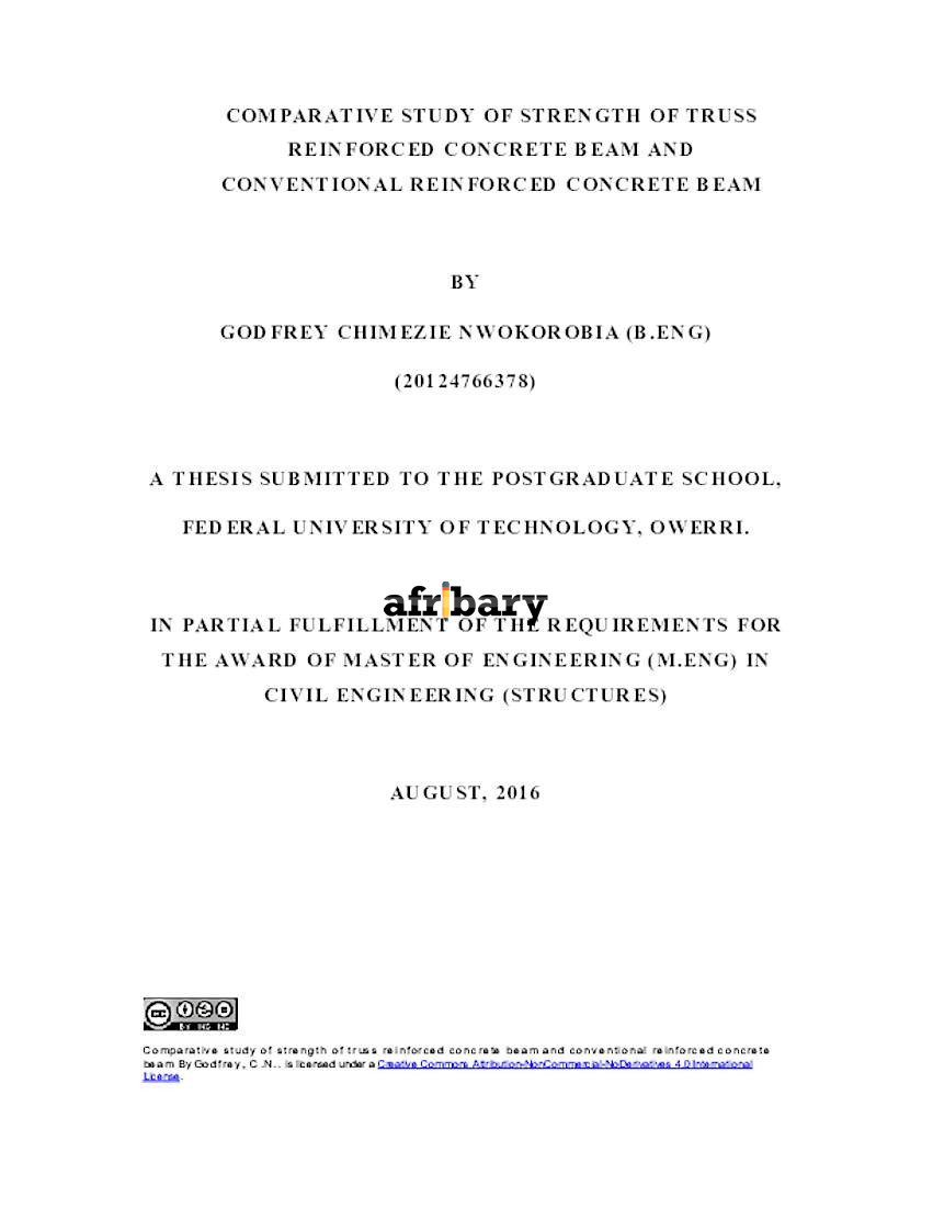 COMPARATIVE STUDY OF STRENGTH OF TRUSS REINFORCED CONCRETE BEAM AND ...