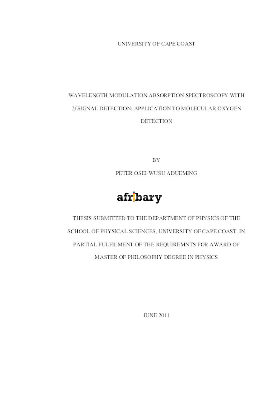 Wavelength Modulation Absorption Spectroscopy With 2f Signal Detection Application To Molecular
