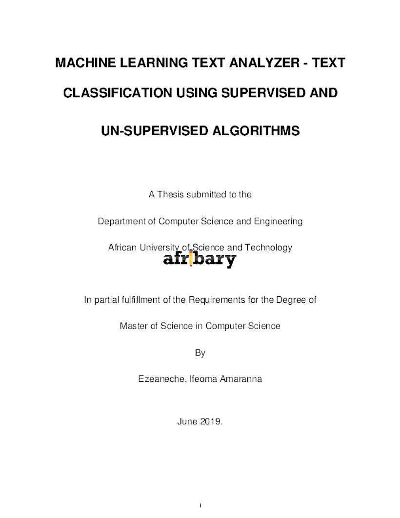 Machine Learning Text Analyzer Text Classification Using Supervised 4124