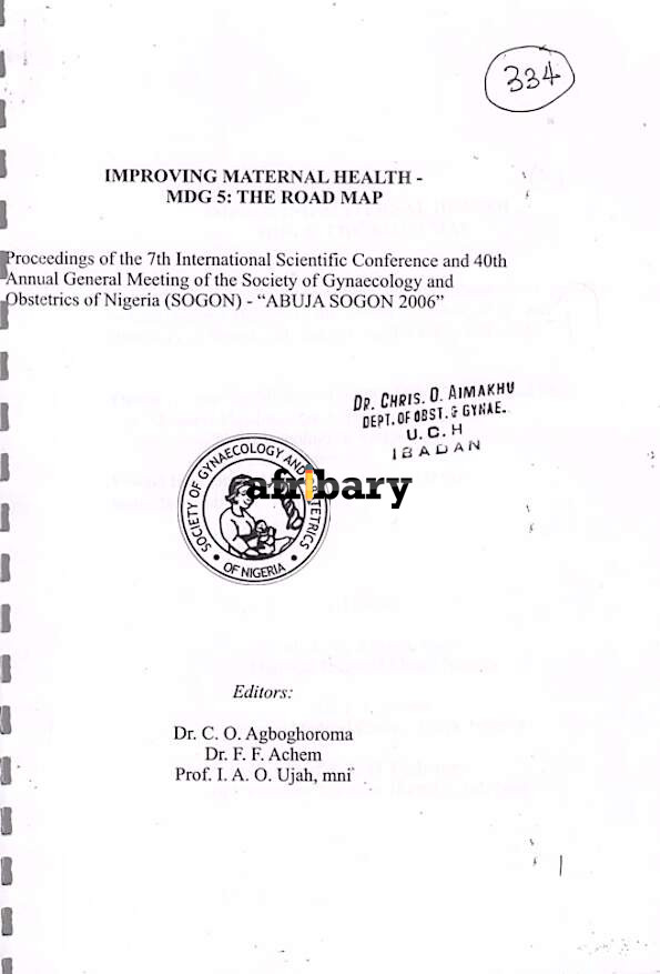 Improving Maternal Health Mdg 5: The Road Map | Afribary