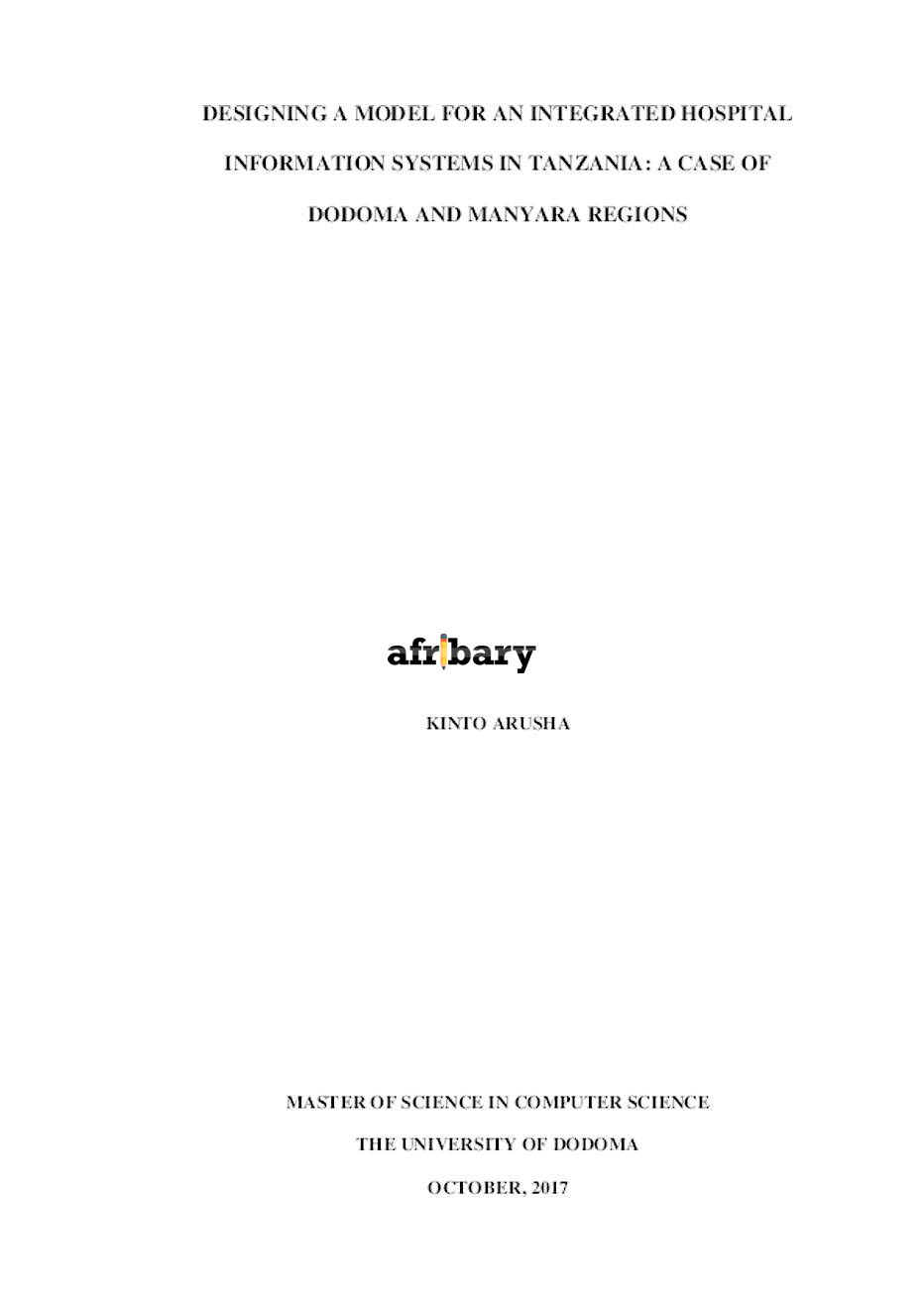 Designing A Model For An Integrated Hospital Information Systems In ...