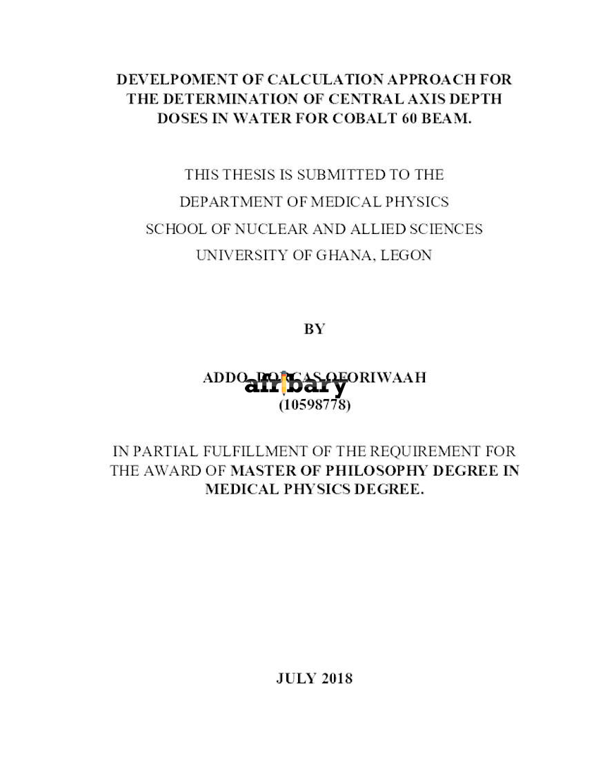 Develpoment Of Calculation Approach For The Determination Of Central ...