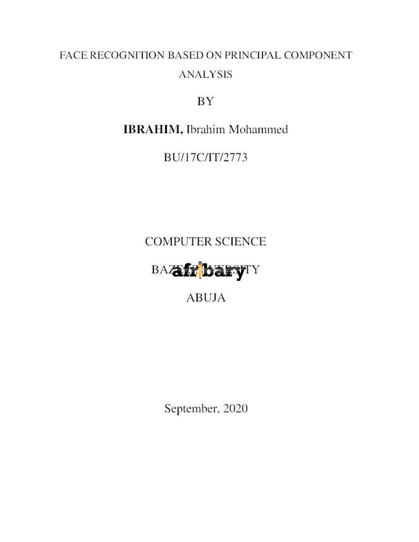 Face Recognition Based On Principal Component Analysis