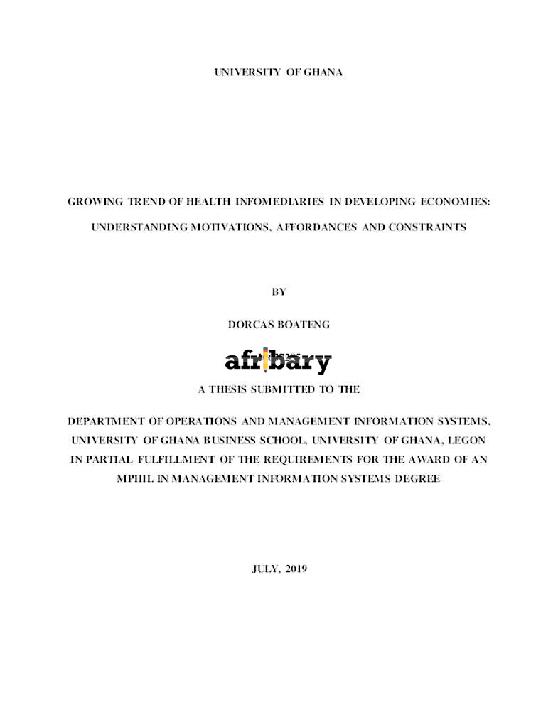 Growing Trend Of Health Infomediaries In Developing Economies ...