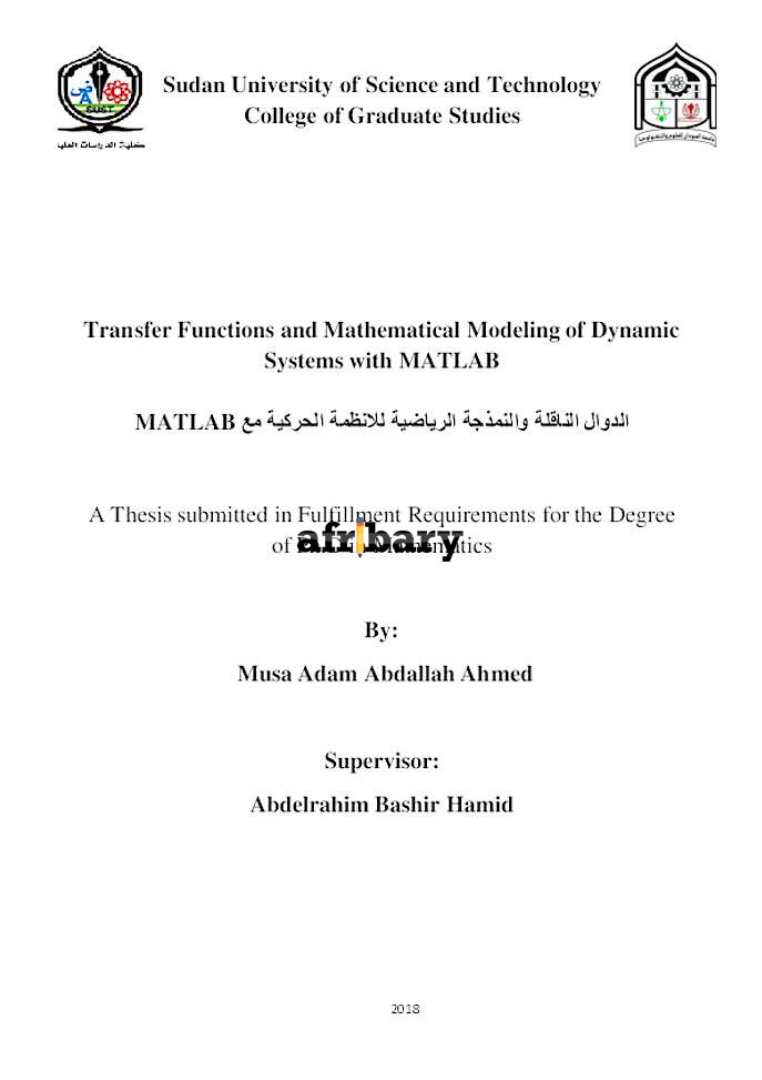 Transfer Functions and Mathematical Modeling of Dynamic Systems with ...