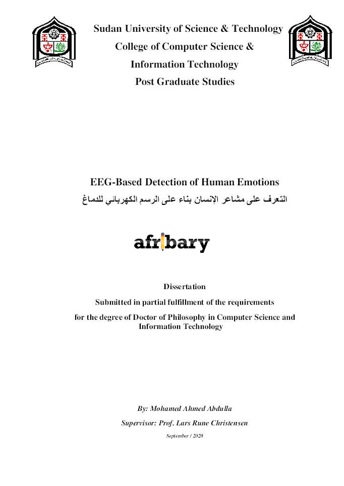 EEG-Based Detection Of Human Emotions | Afribary