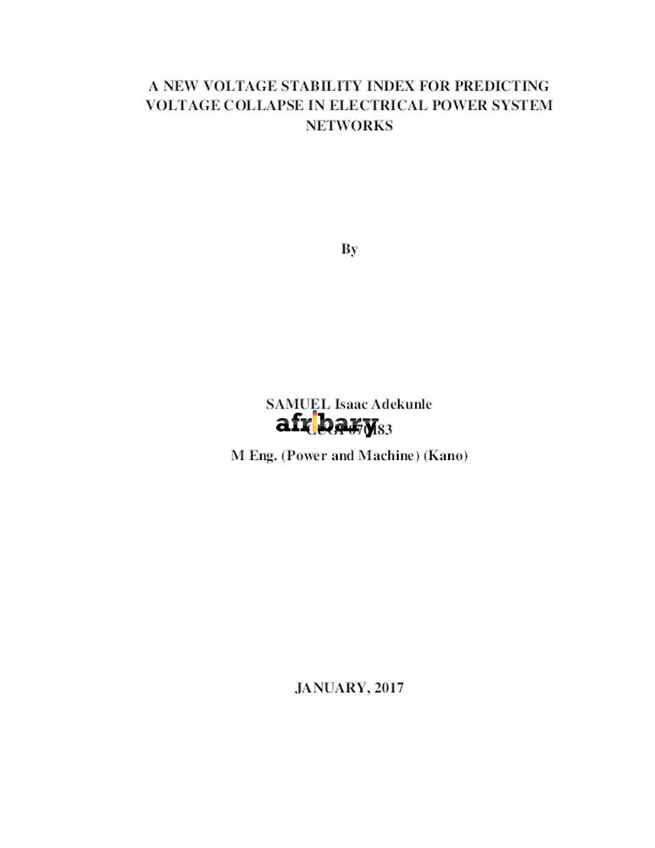 A New Voltage Stability Index For Predicting Voltage Collapse In ...
