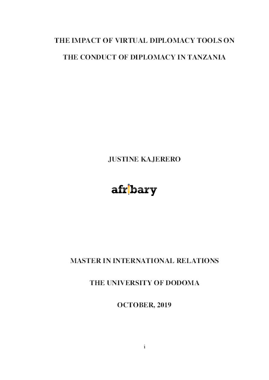 The Impact Of Virtual Diplomacy Tools On The Conduct Of Diplomacy In ...