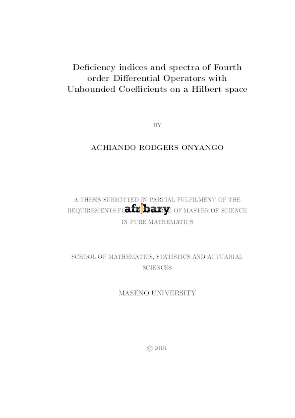 De Ciency Indices And Spectra Of Fourth Order Differential Operators With Unbounded Coefficients