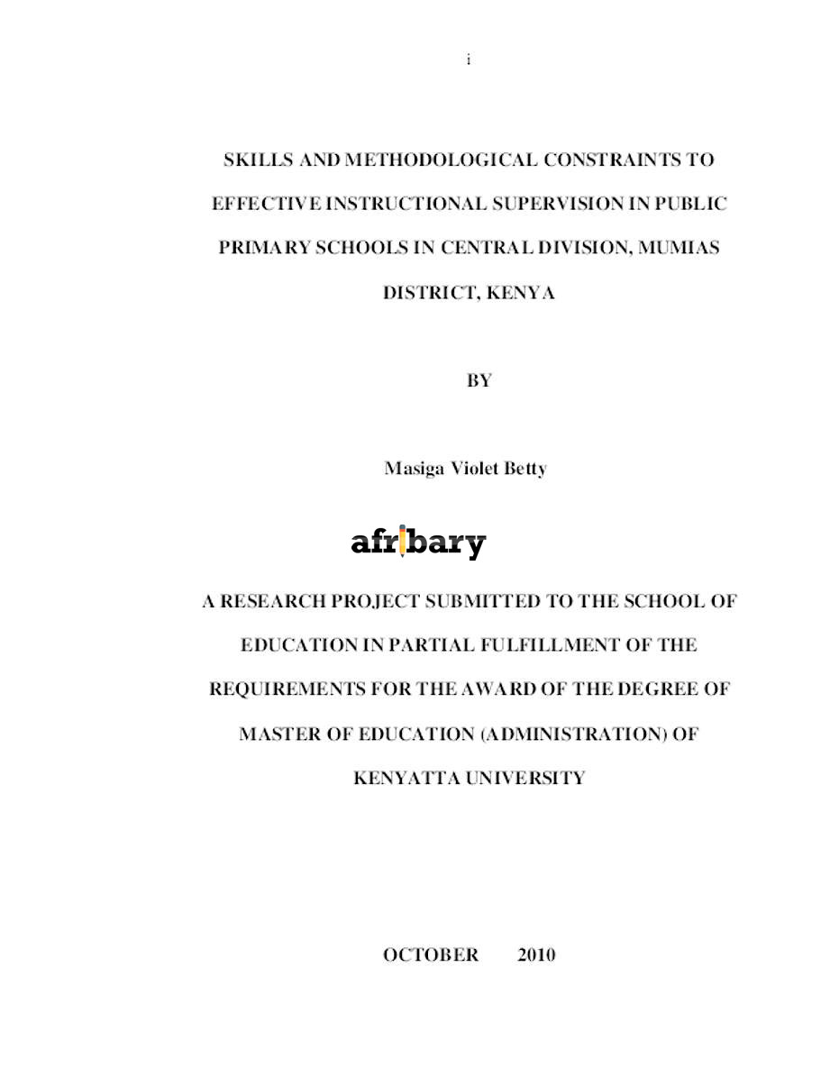 Skills And Methodological Constraints To Effective Instructional ...