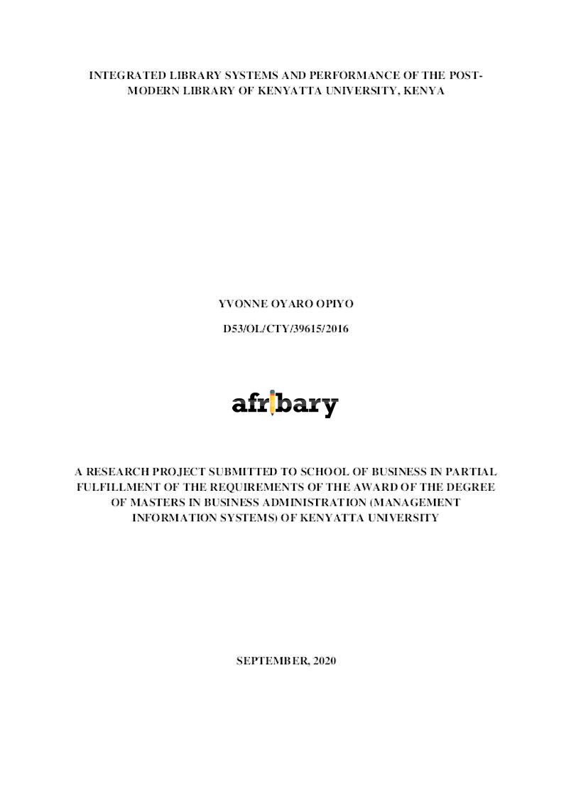 Integrated Library Systems And Performance Of The Postmodern Library Of ...