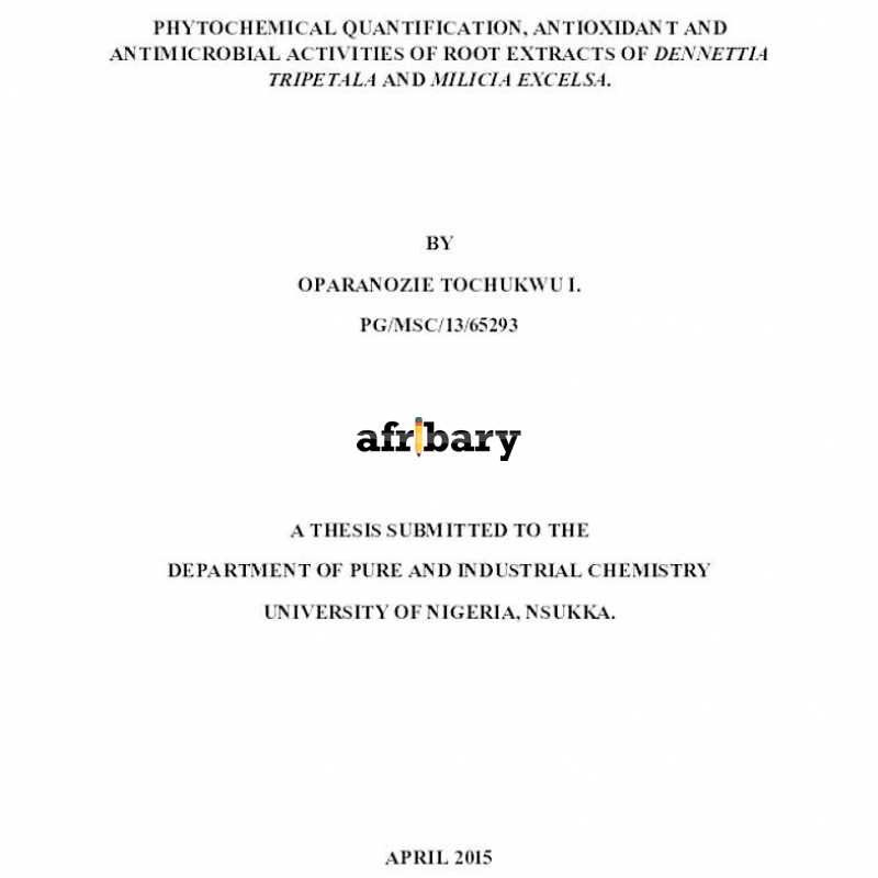 Phytochemical Quantification, Antioxidant and Antimicrobial Activities ...