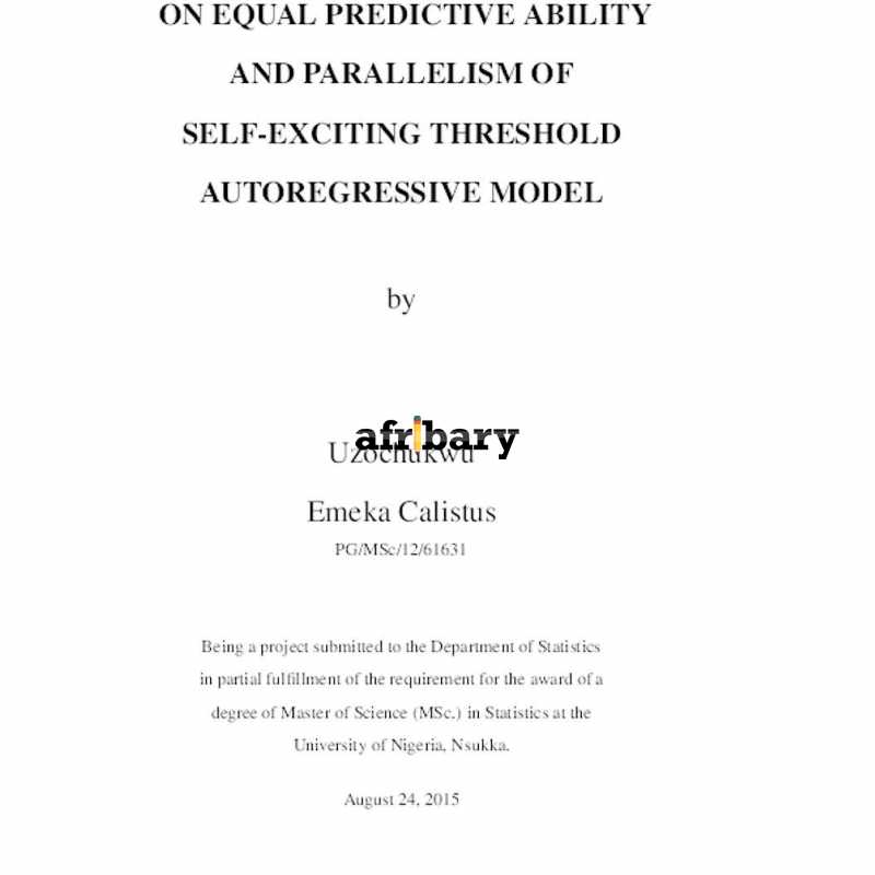 On Equal Predictive Ability and Parallelism of Self-Exciting Threshold ...