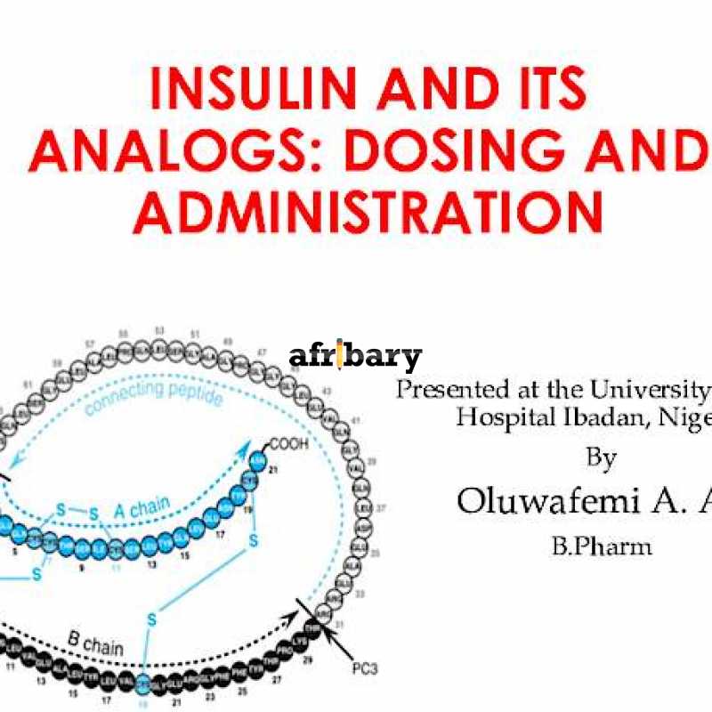 Insulins: Analogues, Structure - Activity Relationship, Administration ...