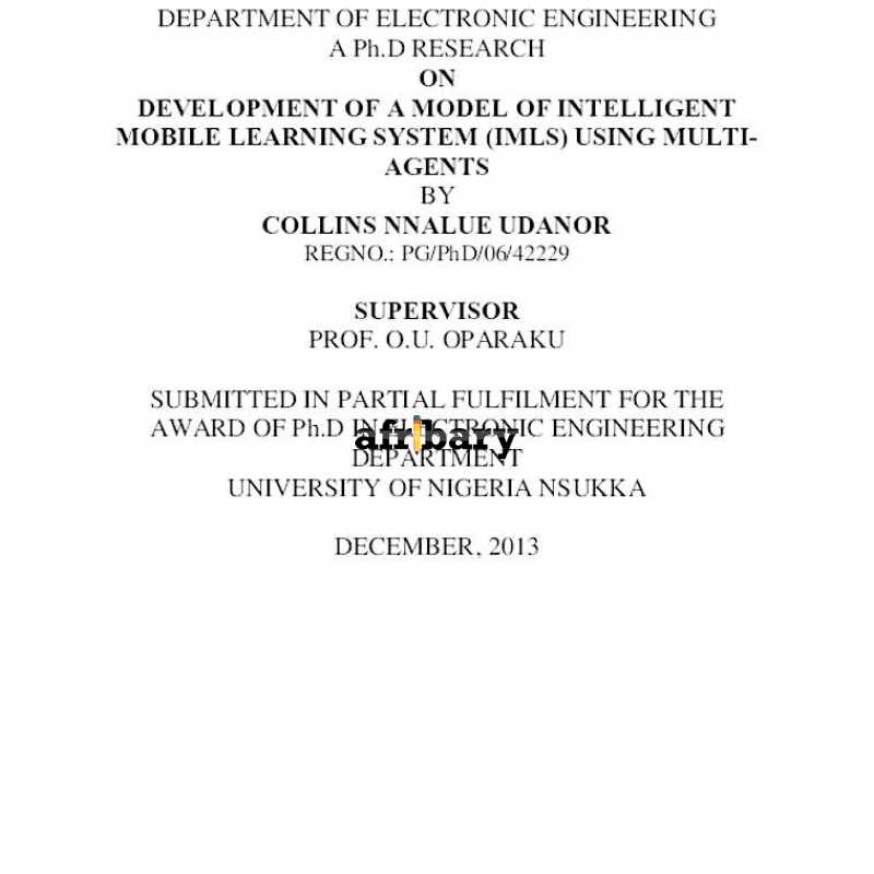 Development of a Model of Intelligent Mobile Learning System (Imls ...