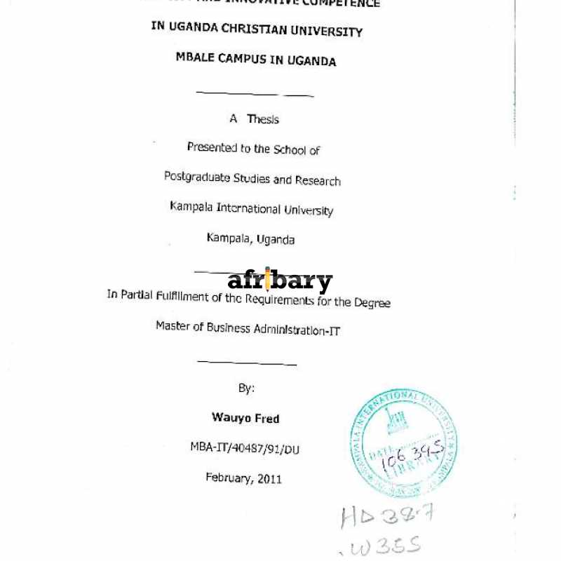 Business Intelligence Technology Absorptive Capacity and Innovative ...