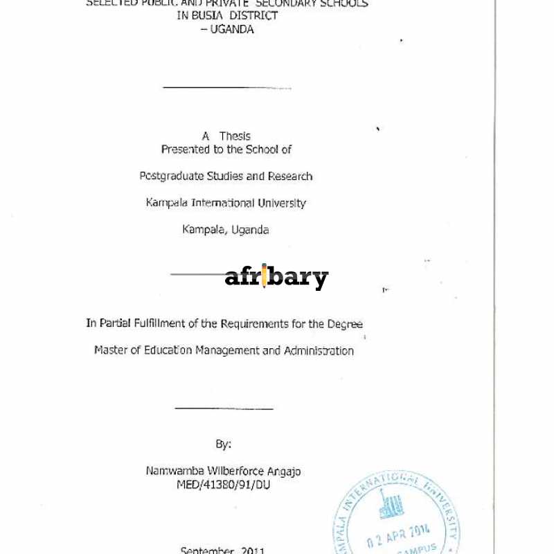 Parents’ Socio-Economic Status and Students’ Dropout in Selected Public ...