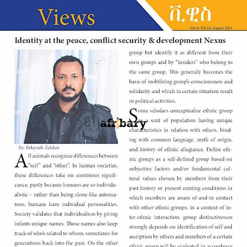 Identity at the peace, conflict security & development Nexus | Afribary