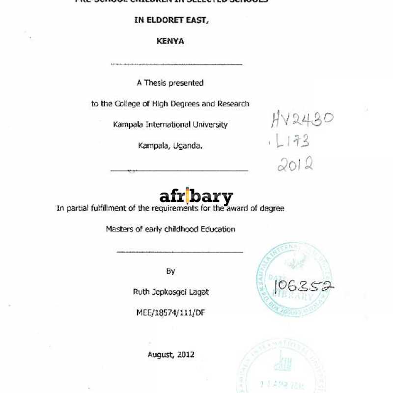 Non-Verbal Communication Methods and Assimilation of Pre-School ...