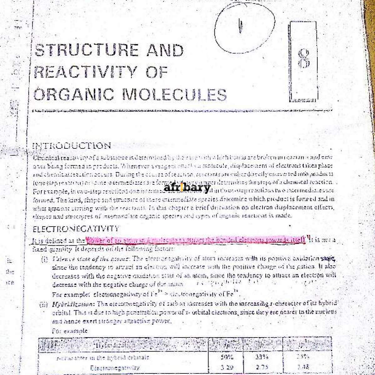 CHM 235: STRUCTURE AND REACTIVITY OF ORGANIC MOLECULES | Afribary
