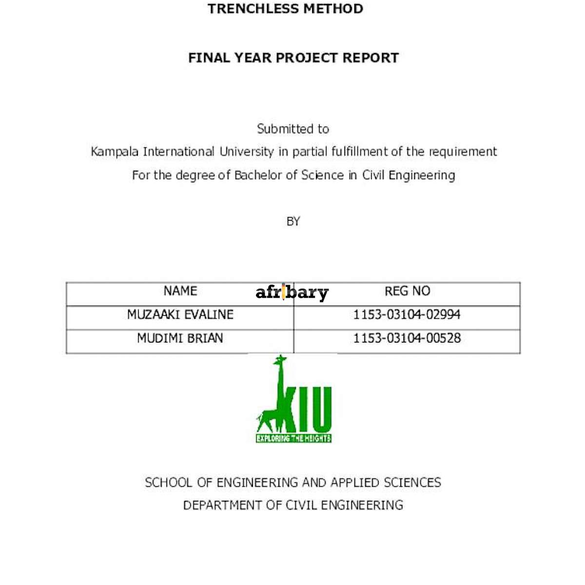 Design of an Underground Utility Duct Using Trenches Method (Case Study ...