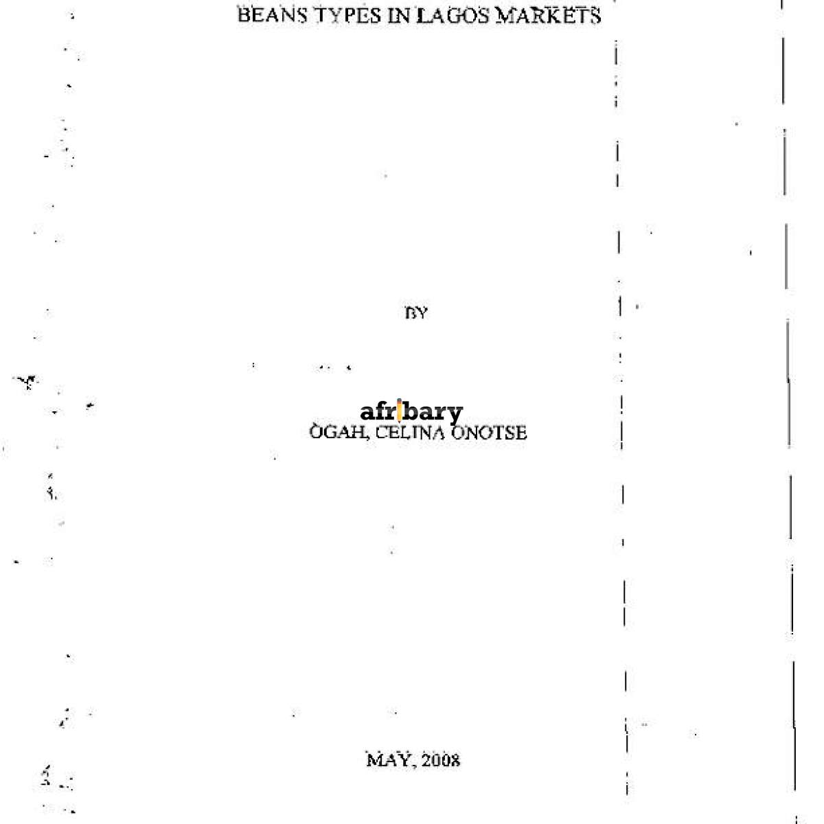 Analysis Of Pesticide Residues In Maize And Beans Types In Lagos ...