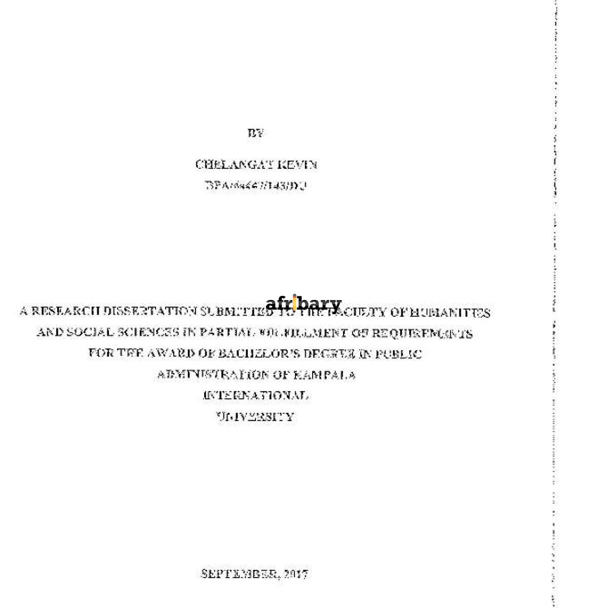 Stress and Employee Performance: A Case Study of Kween District Local ...