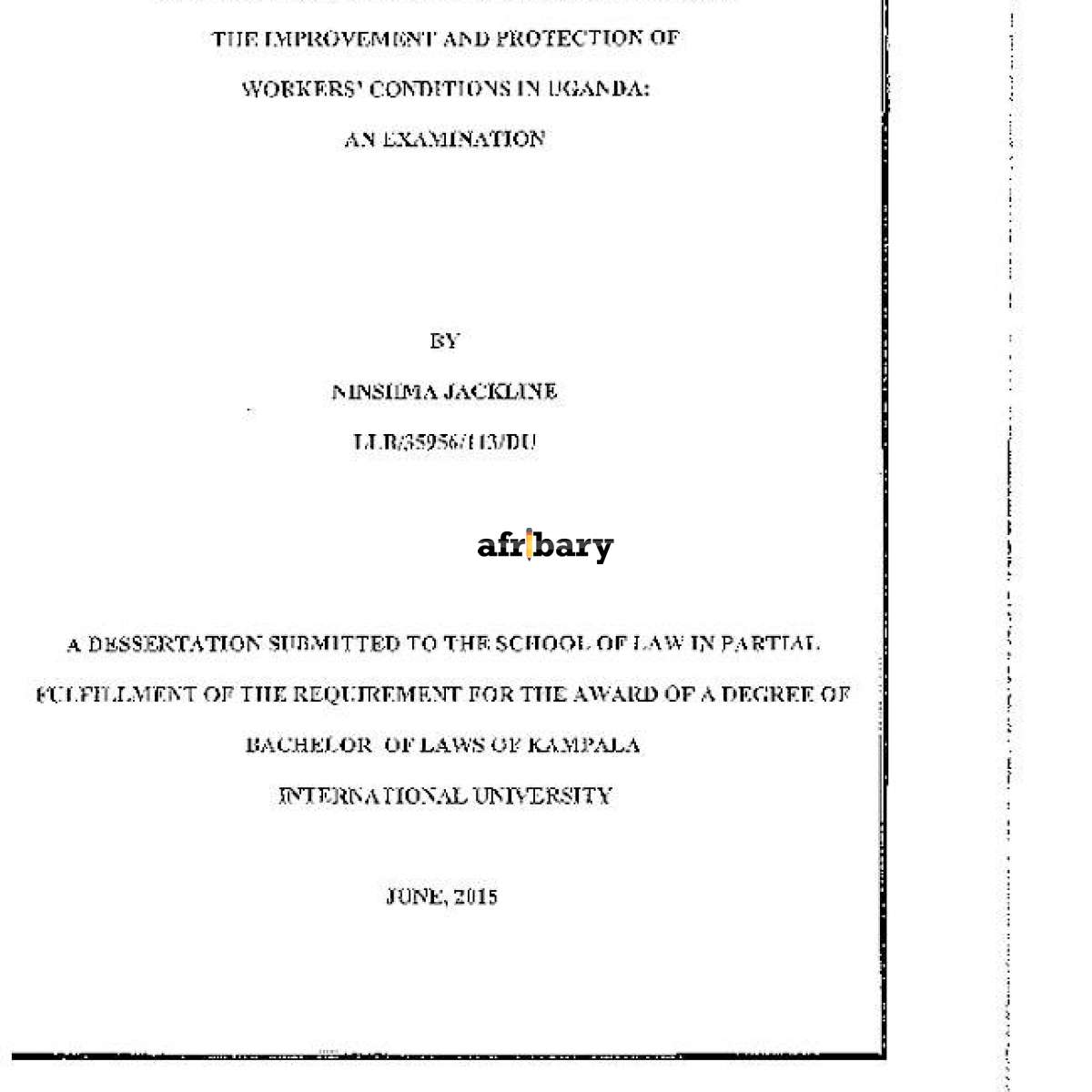THE LEGAL MANDATE OF LABOR UNIONS TOWARDS THE IMPROVEMENT AND ...