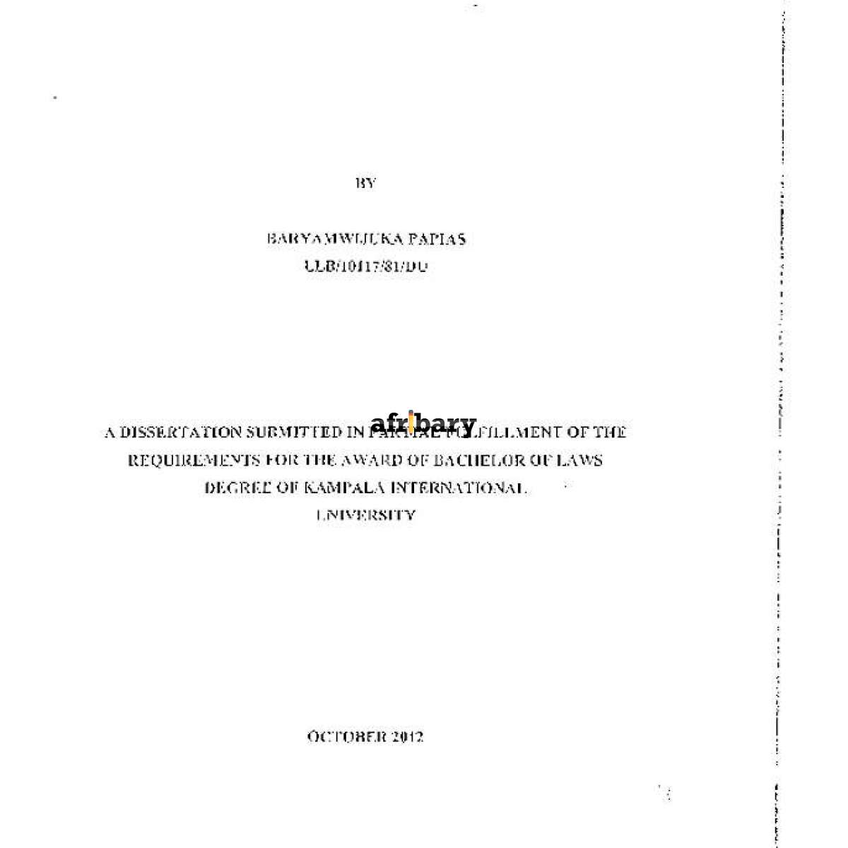 The Efficacy of Uganda Police Force in Handling Criminal Related ...