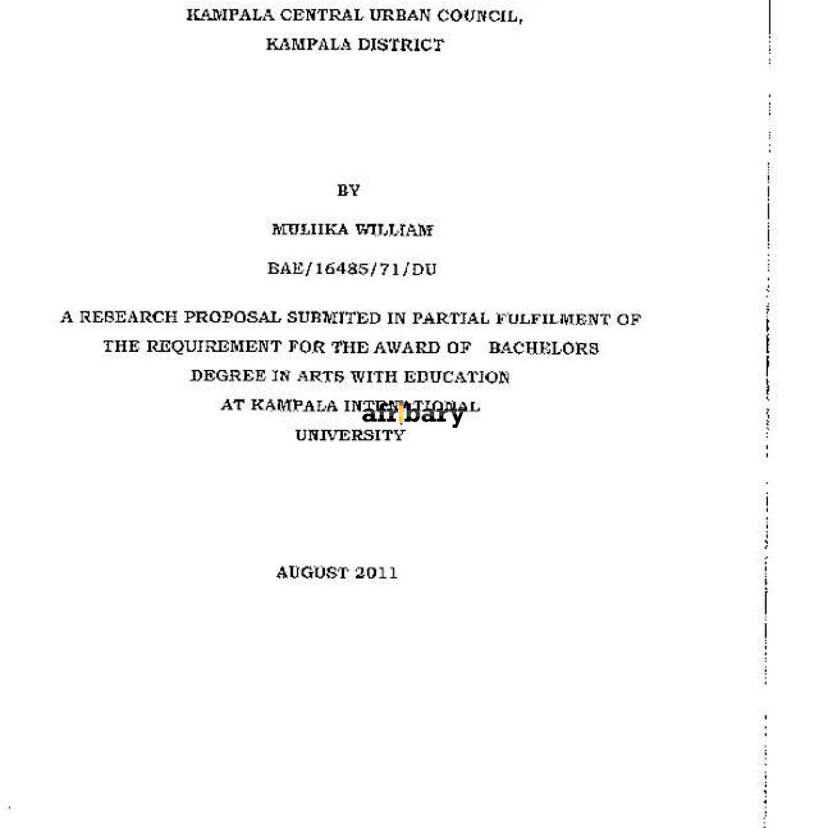 Effects of Punishments On Students' Discipline in Secondary Schools, A ...