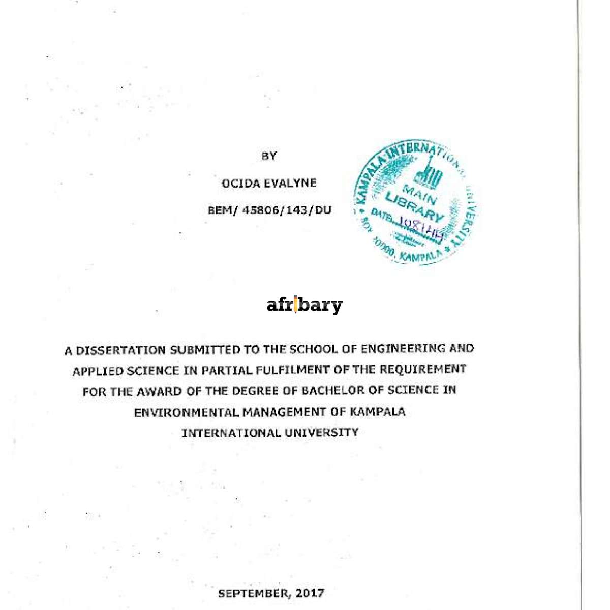 THE EFFECTIVENESS OF COMMUNITY INVOLVEMENT IN THE MANAGEMENT AND ...