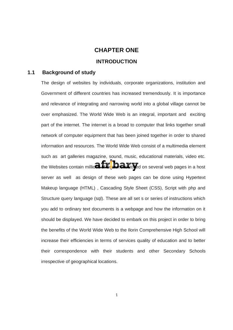 DESIGNING A WEBSITE THAT WILL IMPROVE THE MANUAL METHOD OF RESULT ...