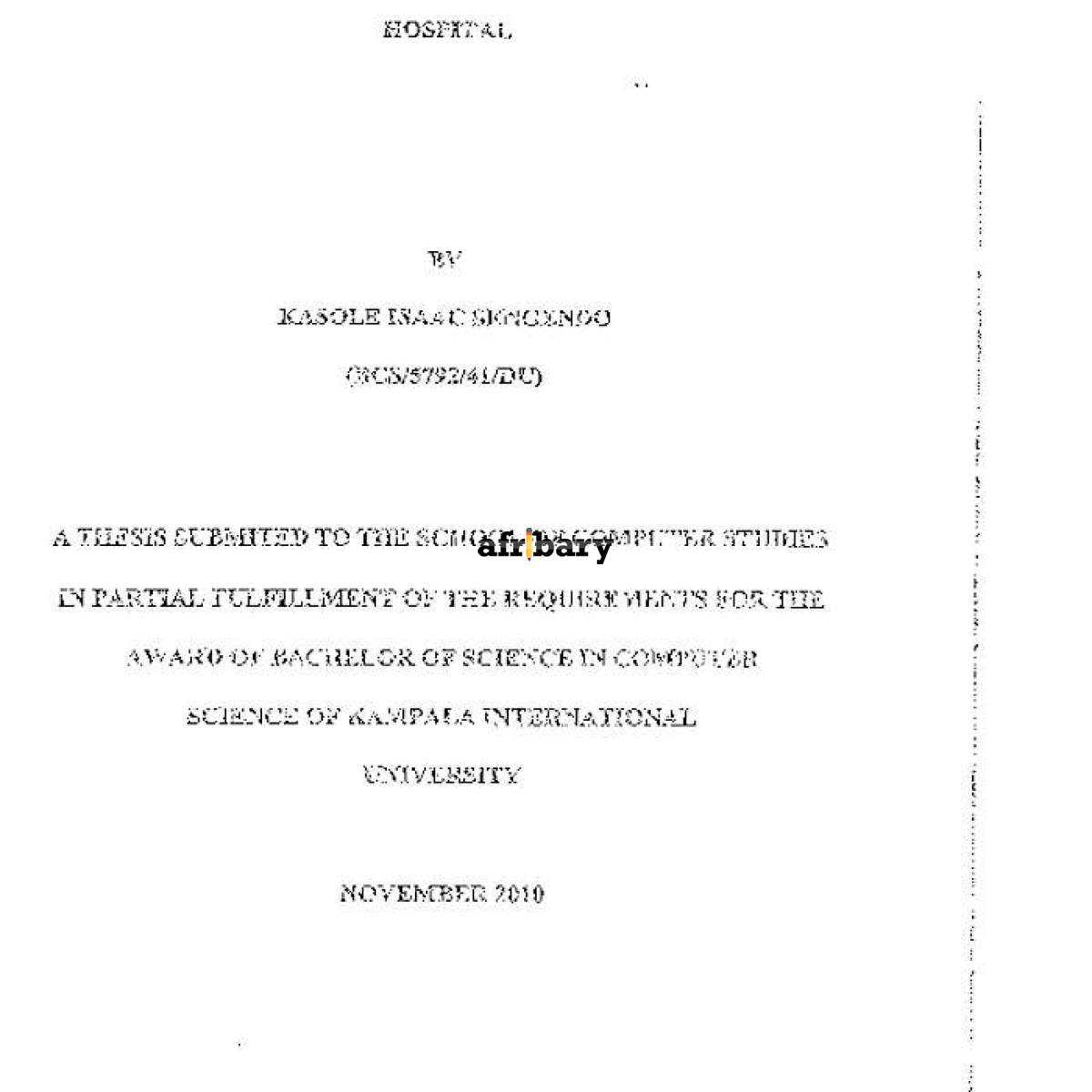 Patients’ Records Management System for Butabika National Mental ...