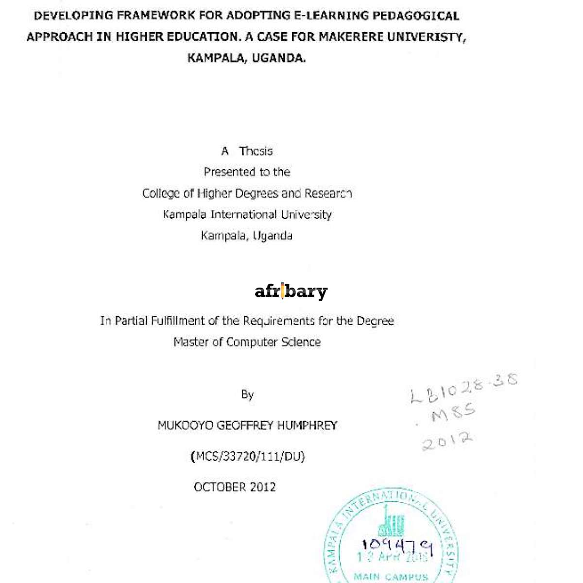 Developing Framework for Adopting E-learning Pedagogical Approach in ...