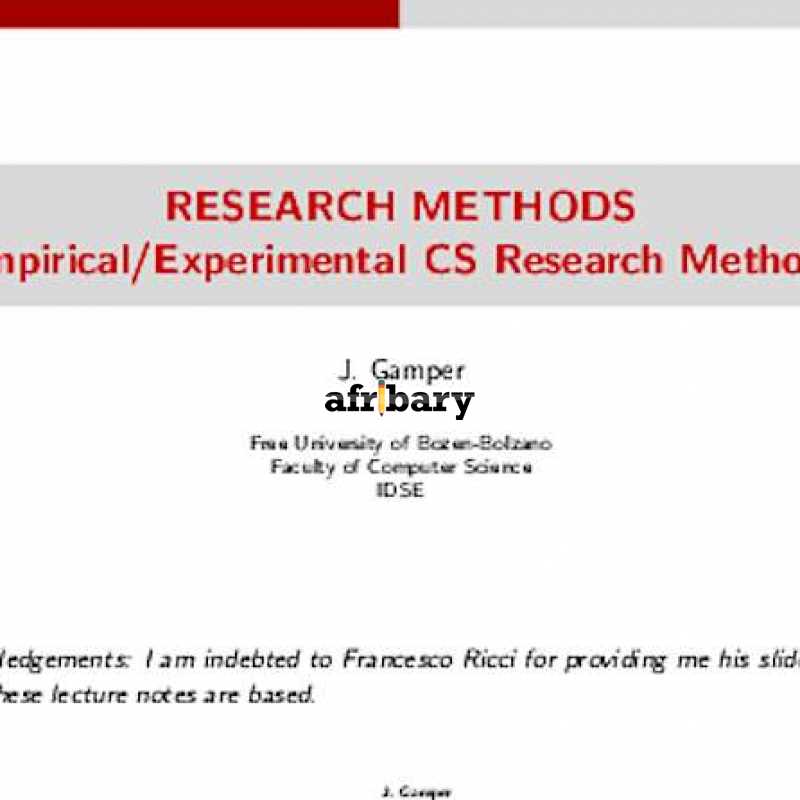 Computer Research _ Methodology | Afribary