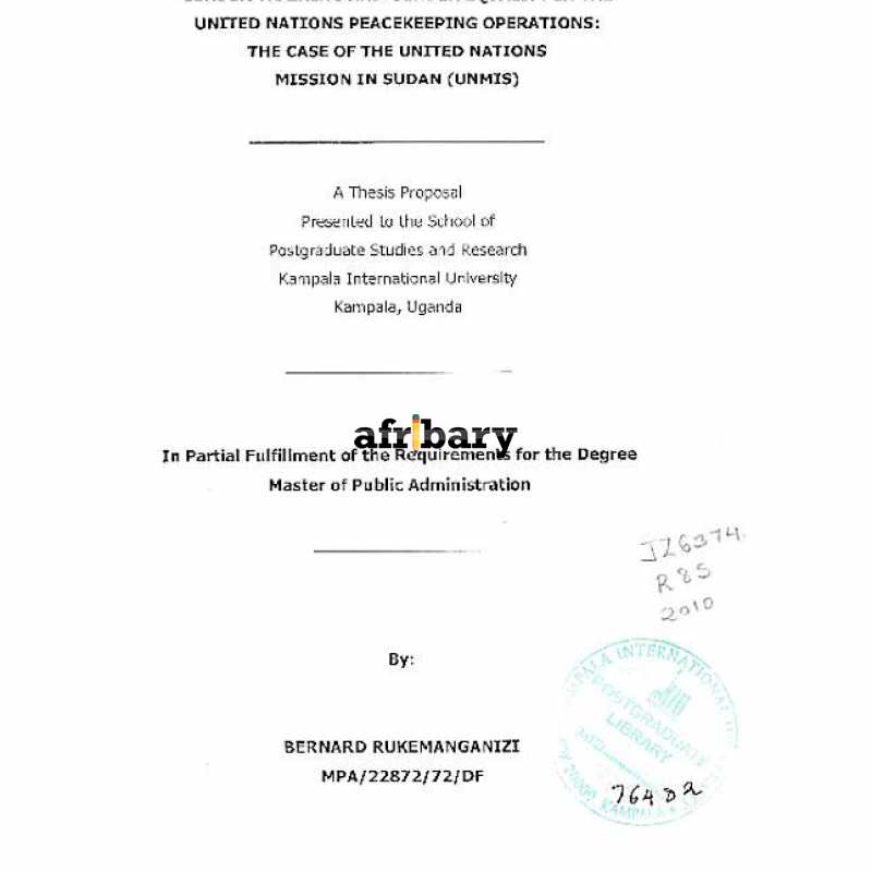 Gender Training and Gender Equality in the United Nations Peacekeeping ...