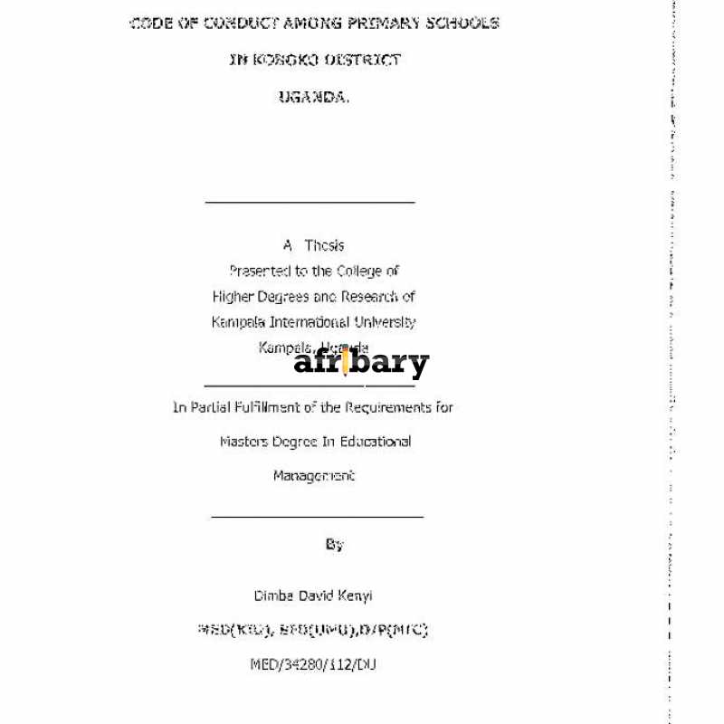 Managerial Skills and Teachers Adherence to Professional Code of ...