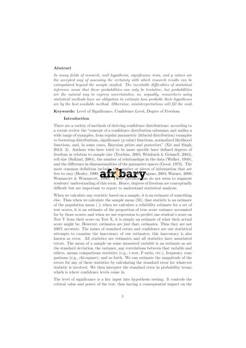 Concepts Of Statistical Analysis Afribary