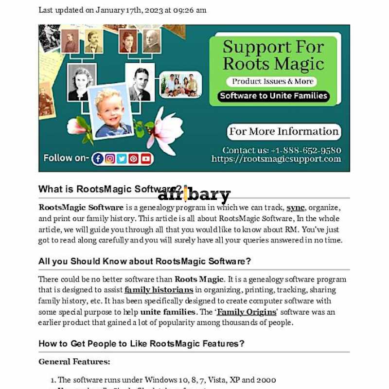 RootsMagic Support | Afribary