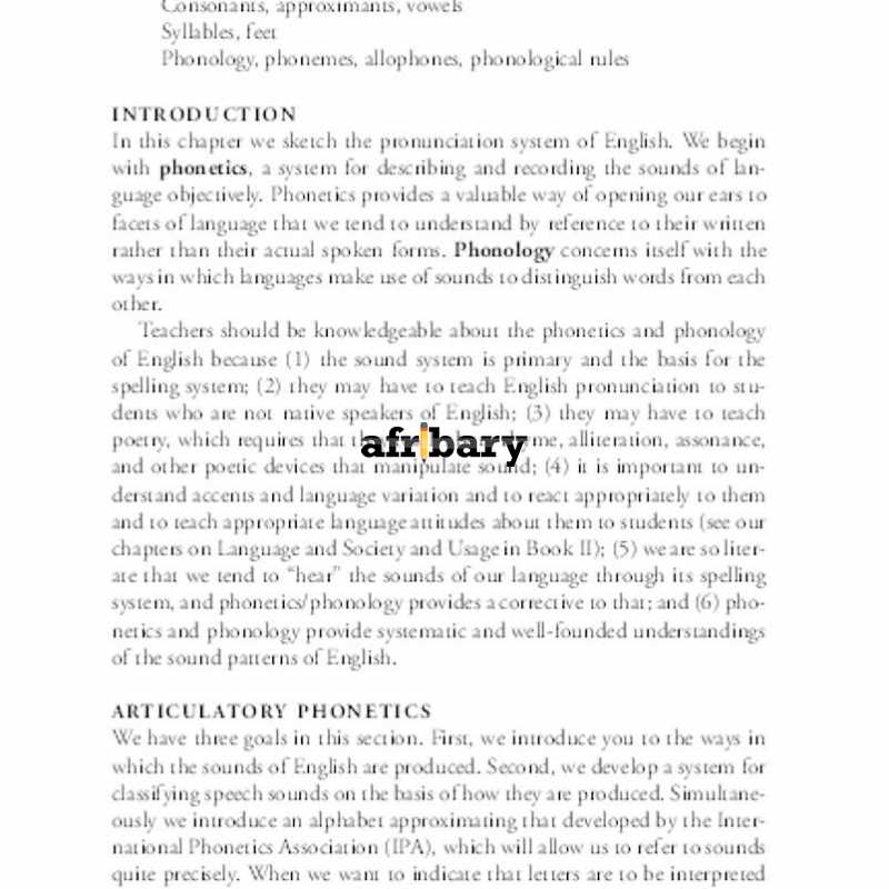 Phonetics and Phonology | Afribary