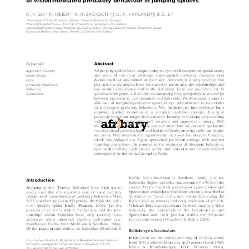 Convergent Evolution of eye Ultrastructure and Divergent Evolution of ...