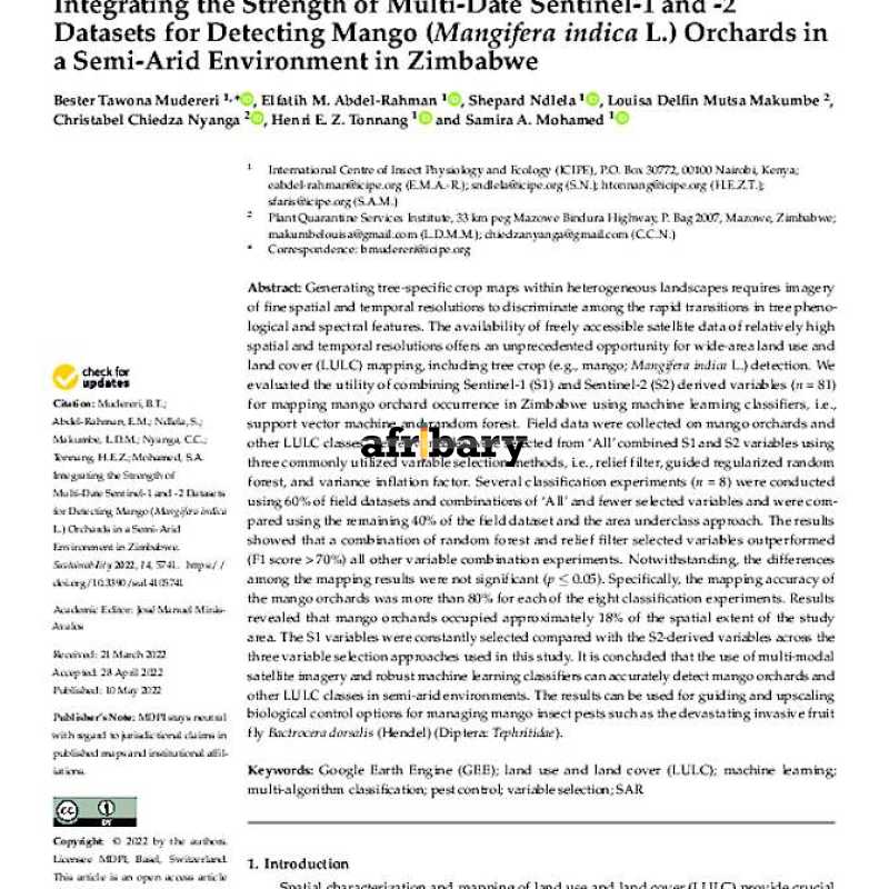 Integrating the Strength of Multi-Date Sentinel-1 and -2 Datasets for ...