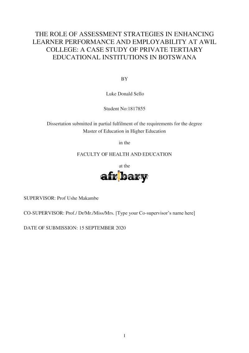 The Role of Assessment Strategies In Enhancing Learner Performance and ...