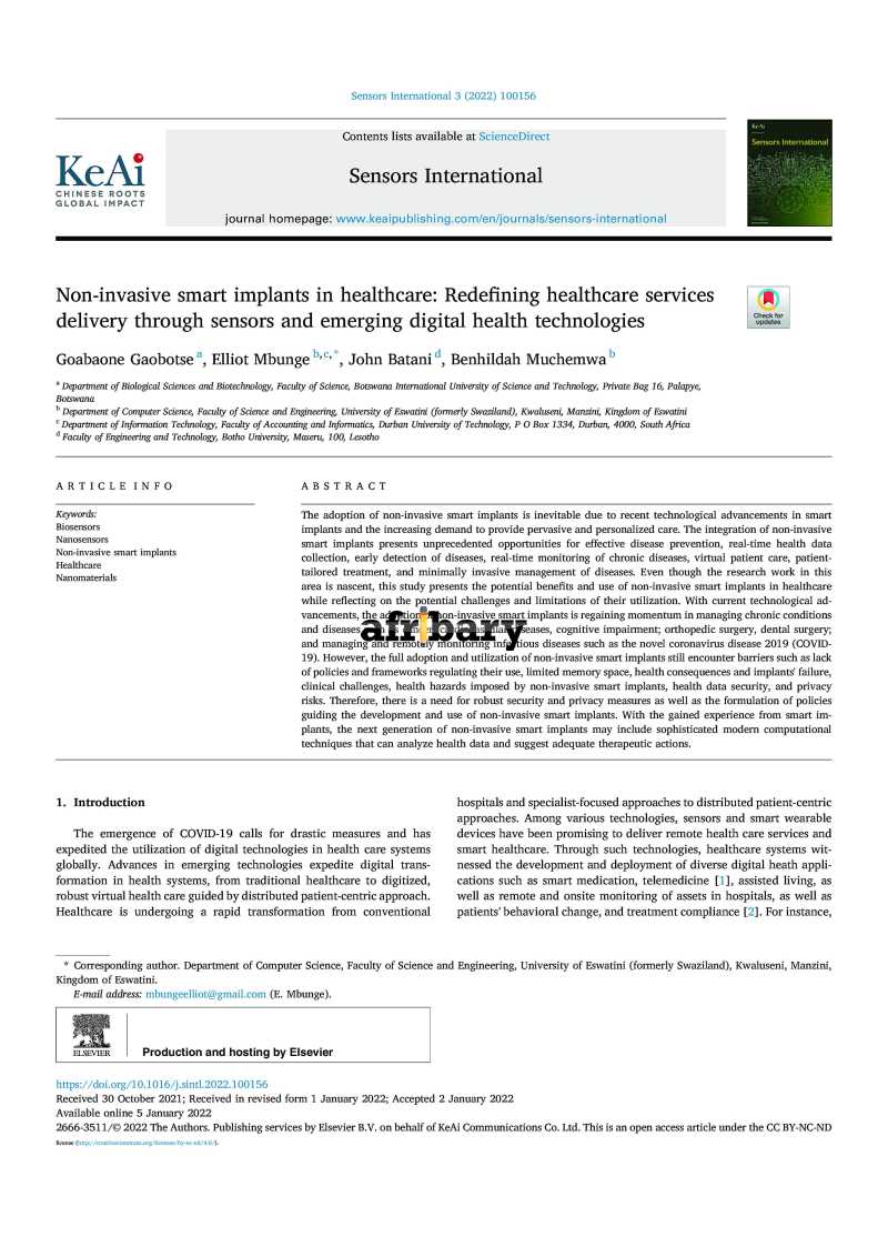 Non-invasive smart implants in healthcare: Redefining healthcare ...