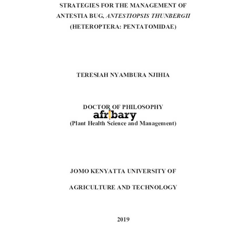 Development of Semiochemical-based Strategies for the Management of ...