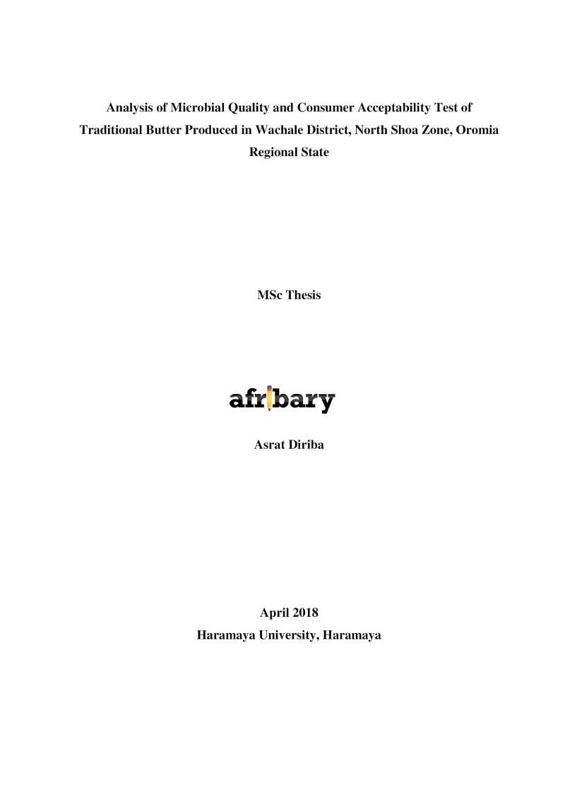 ANALYSIS OF MICROBIAL QUALITY AND CONSUMER ACCEPTABILITY TEST OF ...