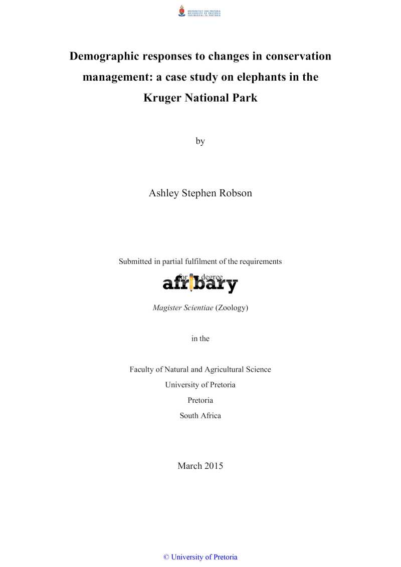 Demographic responses to changes in conservation management : a case ...