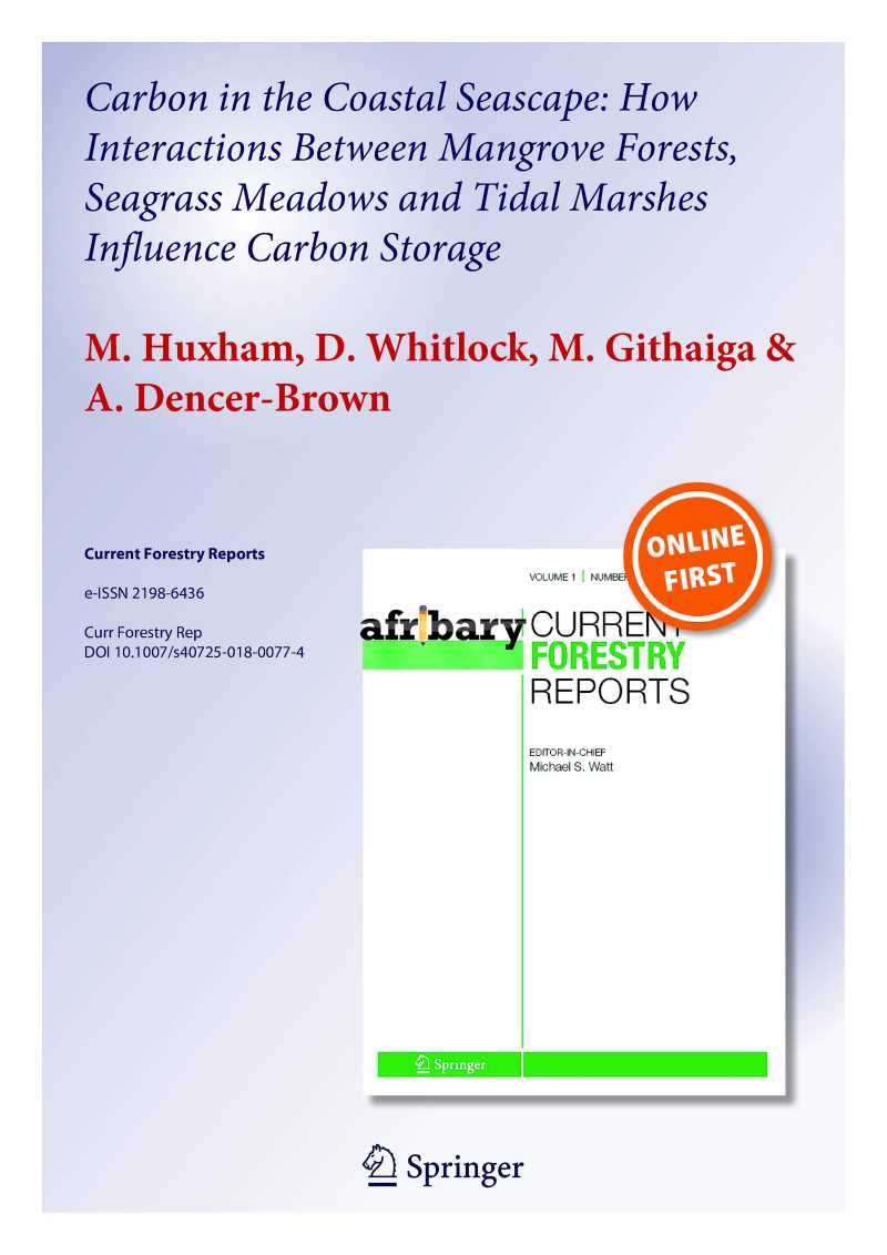 Carbon in the Coastal Seascape: How Interactions Between Mangrove Forests, Seagrass Meadows and ...